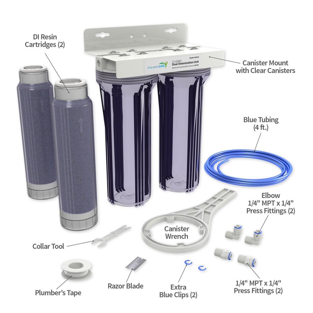 Classic Dual Deionization Resin Water Filtration System – aquaticlife.com