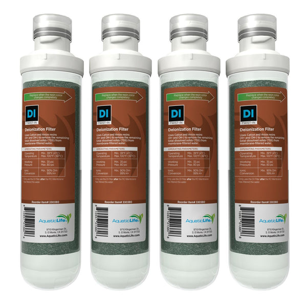 Twist-In Mixed Bed Color Changing Resin Deionization Cartridge 4-Pack ...