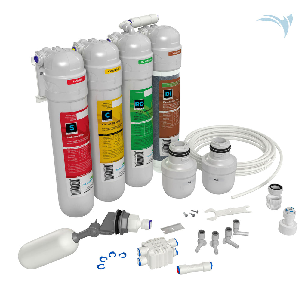 Twist-In 75 GPD 4-Stage Reverse Osmosis/Deionization System ...