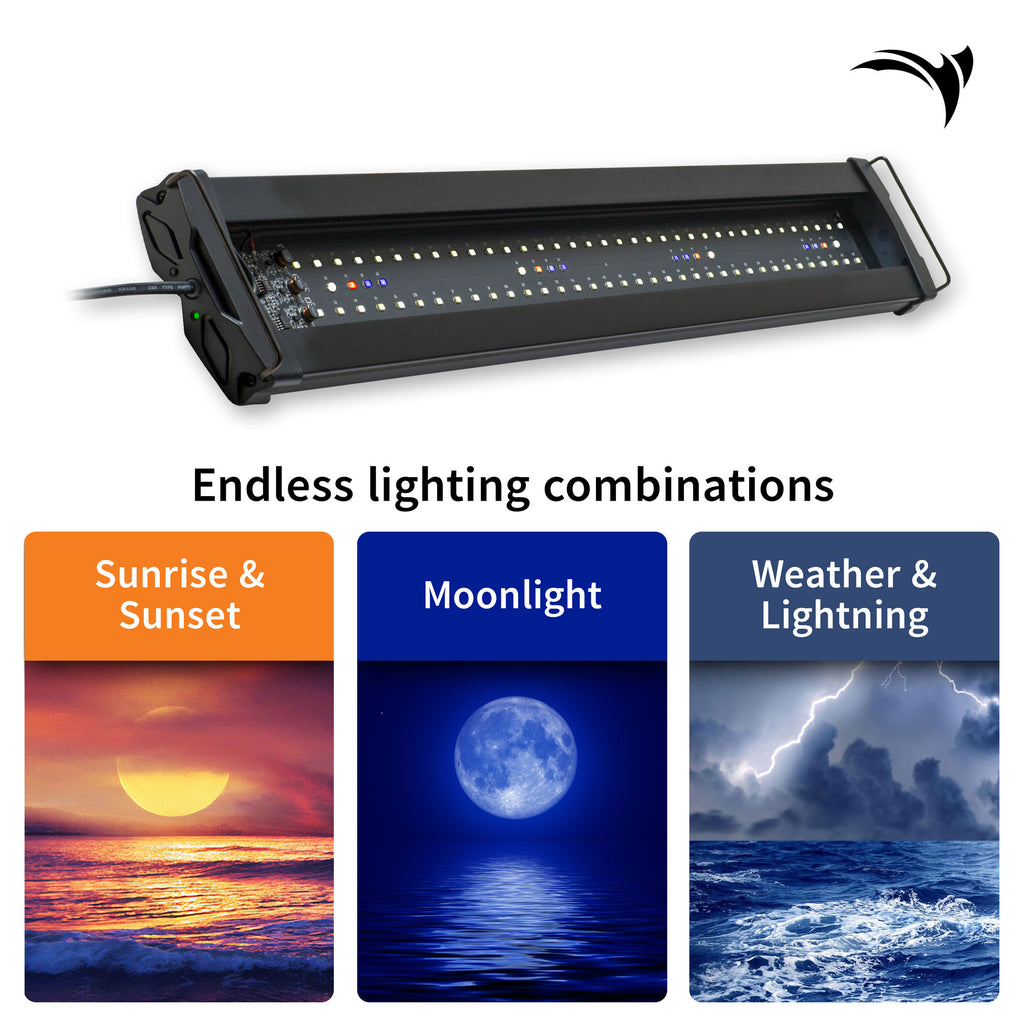 Aquatic Life EDGE WiFi LED Freshwater Aquarium Light Fixture, 36-Inch ...