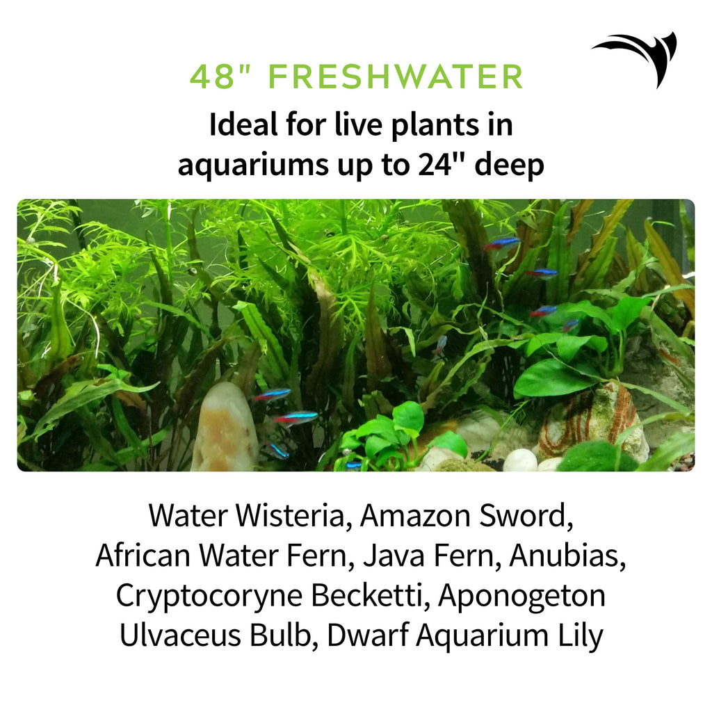 Aquatic Life EDGE WiFi LED Freshwater Aquarium Light Fixture, 48-Inch ...