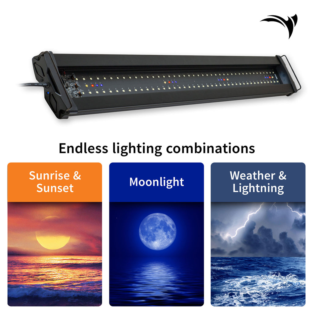 Aquatic Life EDGE WiFi LED Freshwater Aquarium Light Fixture, 48-Inch ...